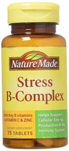 nature made stress b complex with zinc size 75ct (pack of 2) 150 ct total