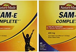 Nature Made SAM-e Complete 400 mg - 2 Boxes, 60 Enteric Tablets Each