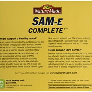 Nature Made SAM-e Complete 400 mg - 2 Boxes, 60 Enteric Tablets Each