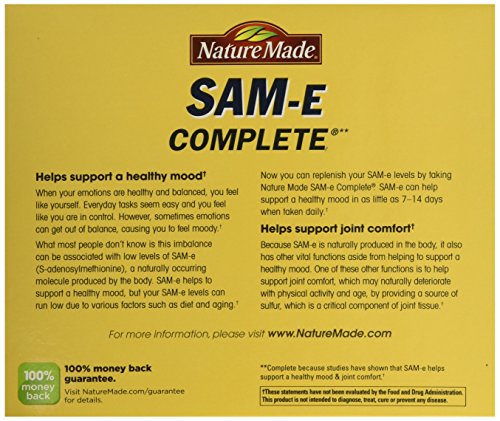 Nature Made SAM-e Complete 400 mg - 2 Boxes, 60 Enteric Tablets Each