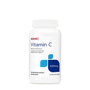 gnc vitamin c 1000mg, 180 capsules, supports healthy immune system