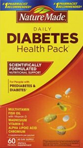 nature made diabetes health pack, 60 packets