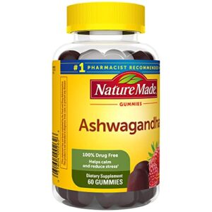 Nature Made KSM-66 Ashwagandha Gummies for Stress Support, 60 Gummies, 30 Day Supply