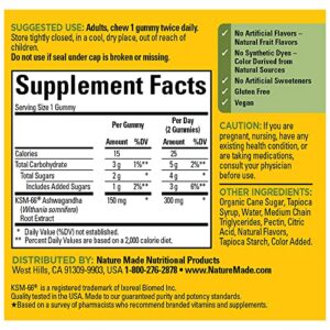 Nature Made KSM-66 Ashwagandha Gummies for Stress Support, 60 Gummies, 30 Day Supply