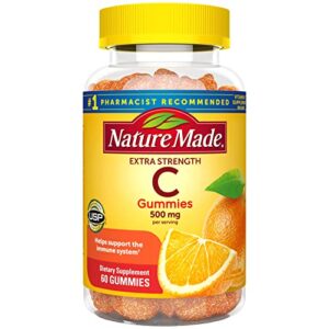 nature made extra strength dosage vitamin c 500 mg per serving, dietary supplement for immune support, 60 gummies, 30 day supply