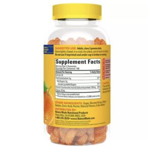 Nature Made Adult Gummies 200 CT Vitamin C Dietary Supplement, Orange