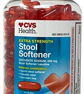 CVS Extra Strength Stool Softener Docusate Sodium Softgels 250 mg, 250 Count