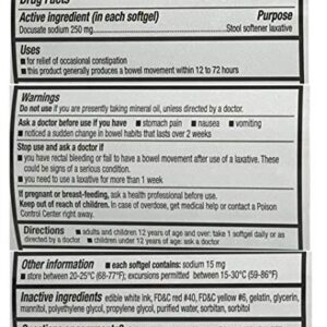 CVS Extra Strength Stool Softener Docusate Sodium Softgels 250 mg, 250 Count