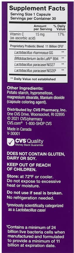 Cvs Health Maximum Strength Probiotic Dietary Supplement