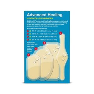 CVS Health Advanced Healing Hydrocolloid Bandages, Variety Pack, 8 Assorted Sizes