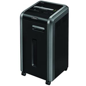 fellowes powershred 225mi 100% jam proof 16-sheet micro-cut commercial grade paper shredder (4620001), black