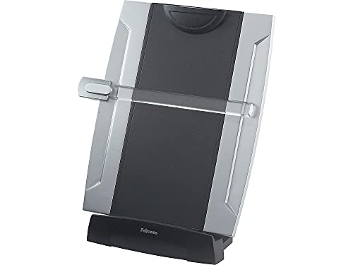 Fellowes 8033201 Office Suites Desktop Copyholder, Plastic, 150 Sheet Capacity, Black/Silver