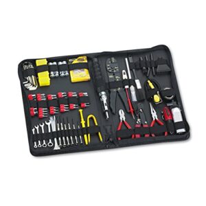 fellowes 49107 100-piece computer tool kit in black vinyl zipper case