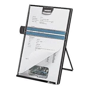 Fellowes 11053 Metal Copyholder, Steel, 200 Sheet Capacity, Black