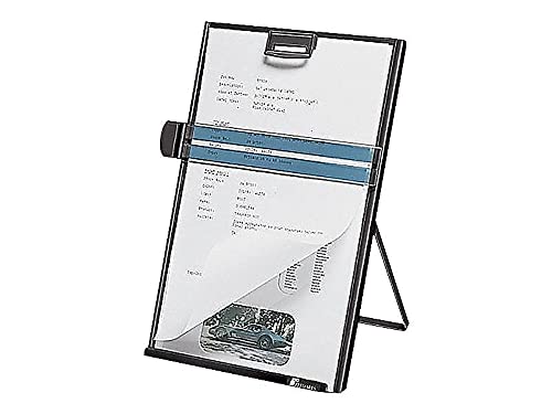 Fellowes 11053 Metal Copyholder, Steel, 200 Sheet Capacity, Black