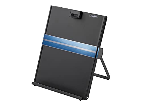 Fellowes 11053 Metal Copyholder, Steel, 200 Sheet Capacity, Black