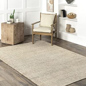 NuLOOM Elfriede Farmhouse Jute Blend Area Rug, 7' 6" x 9' 6", Natural