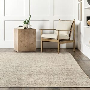 NuLOOM Elfriede Farmhouse Jute Blend Area Rug, 7' 6" x 9' 6", Natural