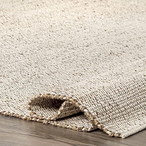 NuLOOM Elfriede Farmhouse Jute Blend Area Rug, 7' 6" x 9' 6", Natural