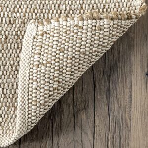 NuLOOM Elfriede Farmhouse Jute Blend Area Rug, 7' 6" x 9' 6", Natural