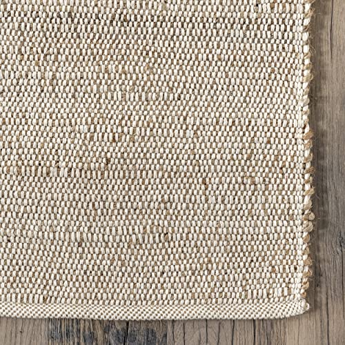 NuLOOM Elfriede Farmhouse Jute Blend Area Rug, 7' 6" x 9' 6", Natural