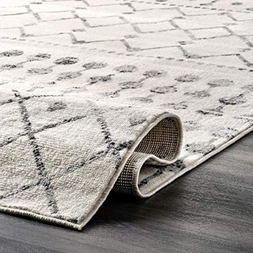 nuLOOM Zola Geometric Moroccan Area Rug, 9' x 12', Grey