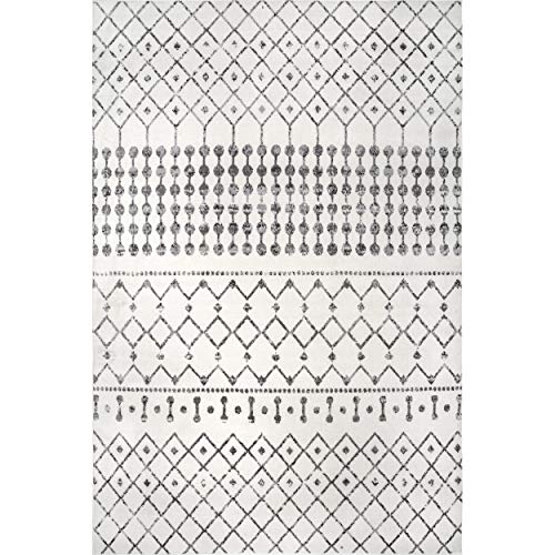 nuLOOM Zola Geometric Moroccan Area Rug, 9' x 12', Grey