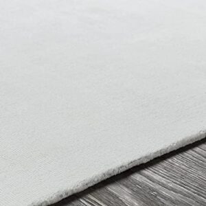 Mark&Day Area Rugs, 5x7 Farnham Solid and Border White Area Rug, White Carpet for Living Room, Bedroom or Kitchen (5' x 7'6")