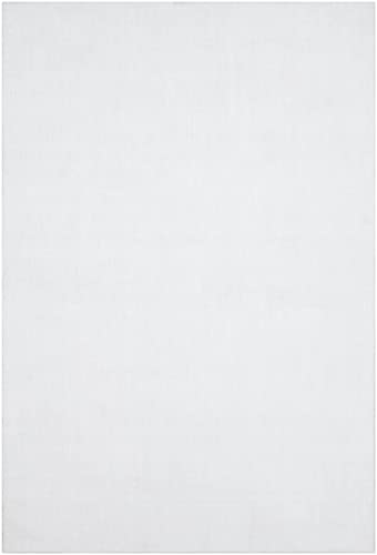 Mark&Day Area Rugs, 5x7 Farnham Solid and Border White Area Rug, White Carpet for Living Room, Bedroom or Kitchen (5' x 7'6")