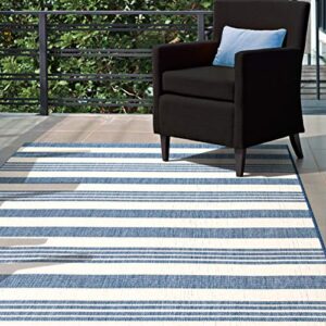 nuloom robin multi stripe indoor/outdoor area rug, 5′ 3″ x 7′ 6″, blue