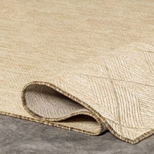 nuLOOM Easy-Jute Ray Diamond Indoor/Outdoor Area Rug, 8' x 10', Natural