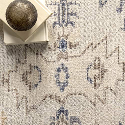 nuLOOM August Tribal Machine Washable Area Rug, 8' x 10', Light Grey