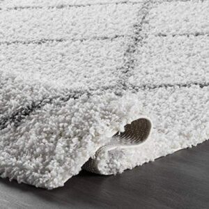 nuLOOM Tess Moroccan Shag Area Rug, 7' 10" x 10', White