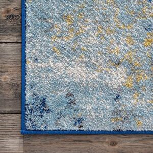 nuLOOM Waterfall Vintage Abstract Area Rug, 6' 7" x 9', Blue