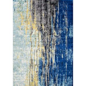 nuLOOM Waterfall Vintage Abstract Area Rug, 6' 7" x 9', Blue