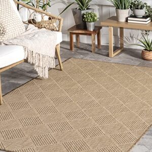 nuLOOM Freda Casual Geometric Indoor/Outdoor Area Rug, 8' x 10', Beige