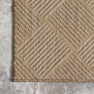 nuLOOM Freda Casual Geometric Indoor/Outdoor Area Rug, 8' x 10', Beige