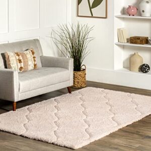 nuloom shaggy elsie area rug, 7′ 6″ x 9′ 6″, pink