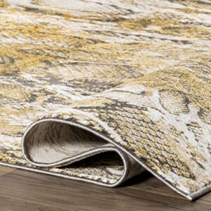 nuLOOM Aideen Modern Snake Patterned Area Rug, 8' x 10', Beige