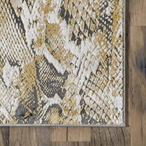 nuLOOM Aideen Modern Snake Patterned Area Rug, 8' x 10', Beige