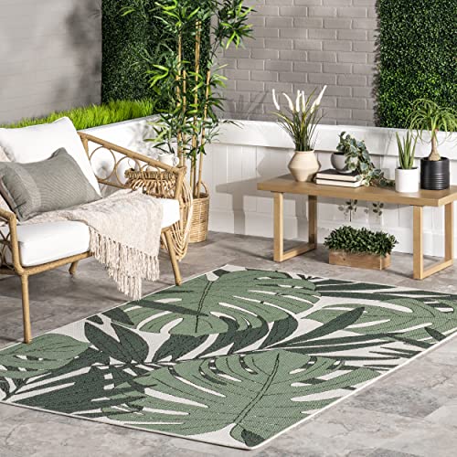 nuLOOM Rasia Tropical Palm Indoor/Outdoor Area Rug, 5' x 8', Green