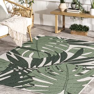 nuLOOM Rasia Tropical Palm Indoor/Outdoor Area Rug, 5' x 8', Green