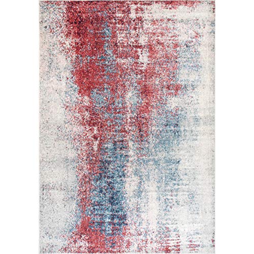 nuLOOM Dixie Contemporary Abstract Waterfall Area Rug, 8' 10" x 12', Rust