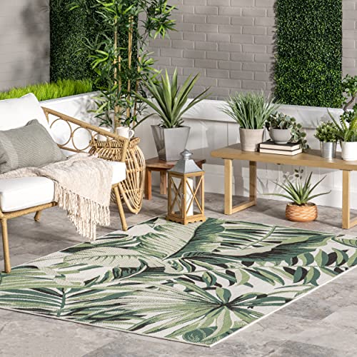 nuLOOM Fela Floral Jungle Indoor/Outdoor Area Rug, 8' x 10', Green