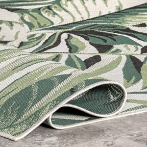 nuLOOM Fela Floral Jungle Indoor/Outdoor Area Rug, 8' x 10', Green