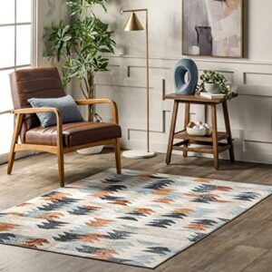 nuloom allegra southwestern machine washable area rug, 8′ x 10′, multi