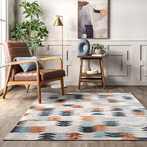 nuLOOM Allegra Southwestern Machine Washable Area Rug, 8' x 10', Multi