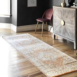 nuLOOM Vintage Kate Medallion Area Rug, 9 ft x 12 ft, Beige