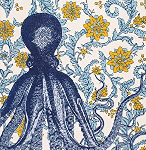 nuLOOM Thomas Paul Printed Flatweave Cotton Giant Octopus Area Rug, 7' 6" x 9' 6", Multi