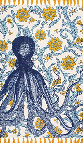 nuLOOM Thomas Paul Printed Flatweave Cotton Giant Octopus Area Rug, 7' 6" x 9' 6", Multi